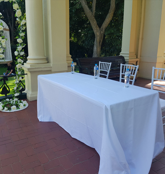 Trestle Table Cloth | Table Cloths Hire Melbourne | MUX EVENTS